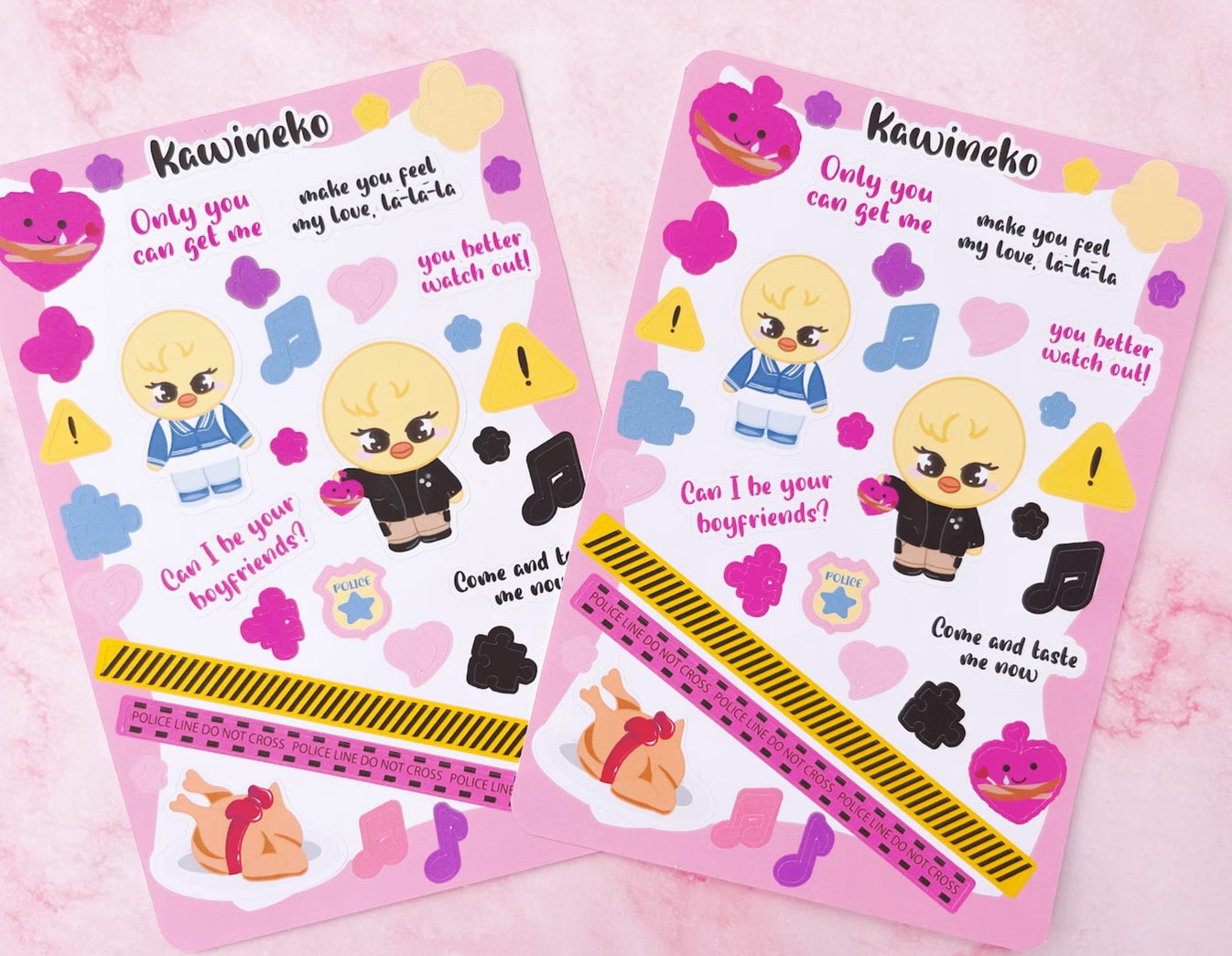 Wolf Chan, BbokAri, SKZOO stray kids sticker sheets – Kawineko