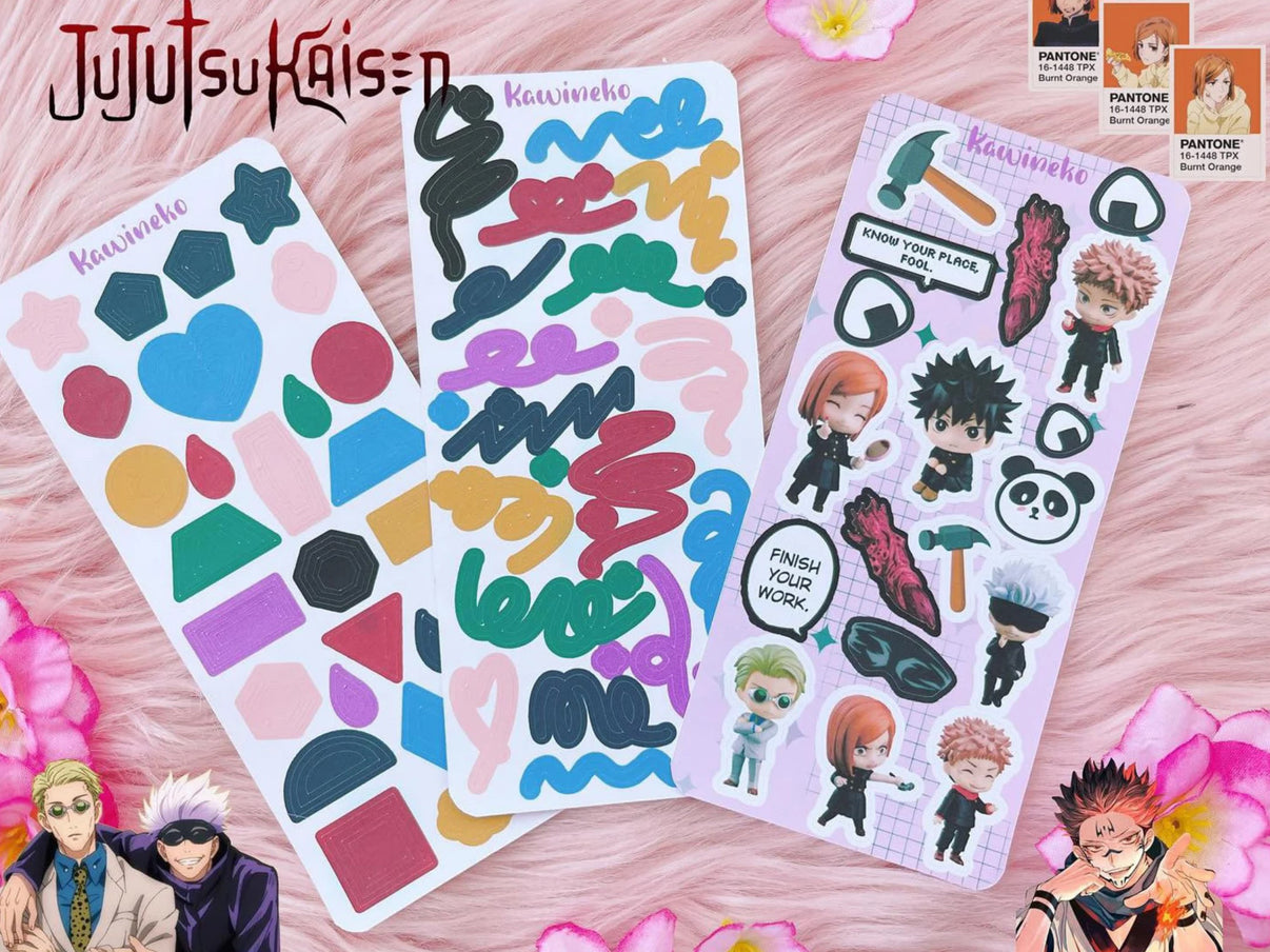 Jujutsu Kaisen color palette deco bundle anime manga sticker – Kawineko
